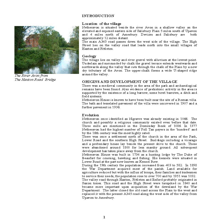Conservation Area Statement - Netheravon Parish Council