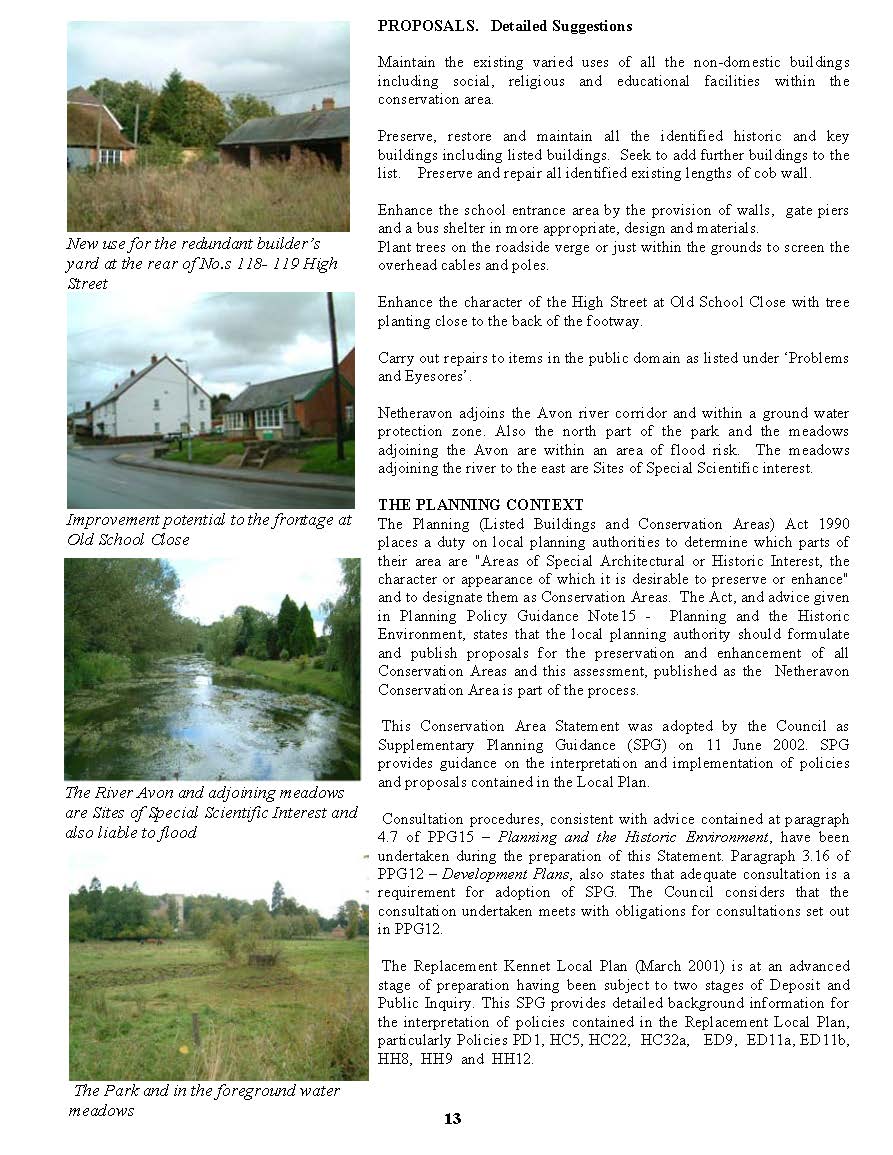 Conservation Area Statement - Netheravon Parish Council