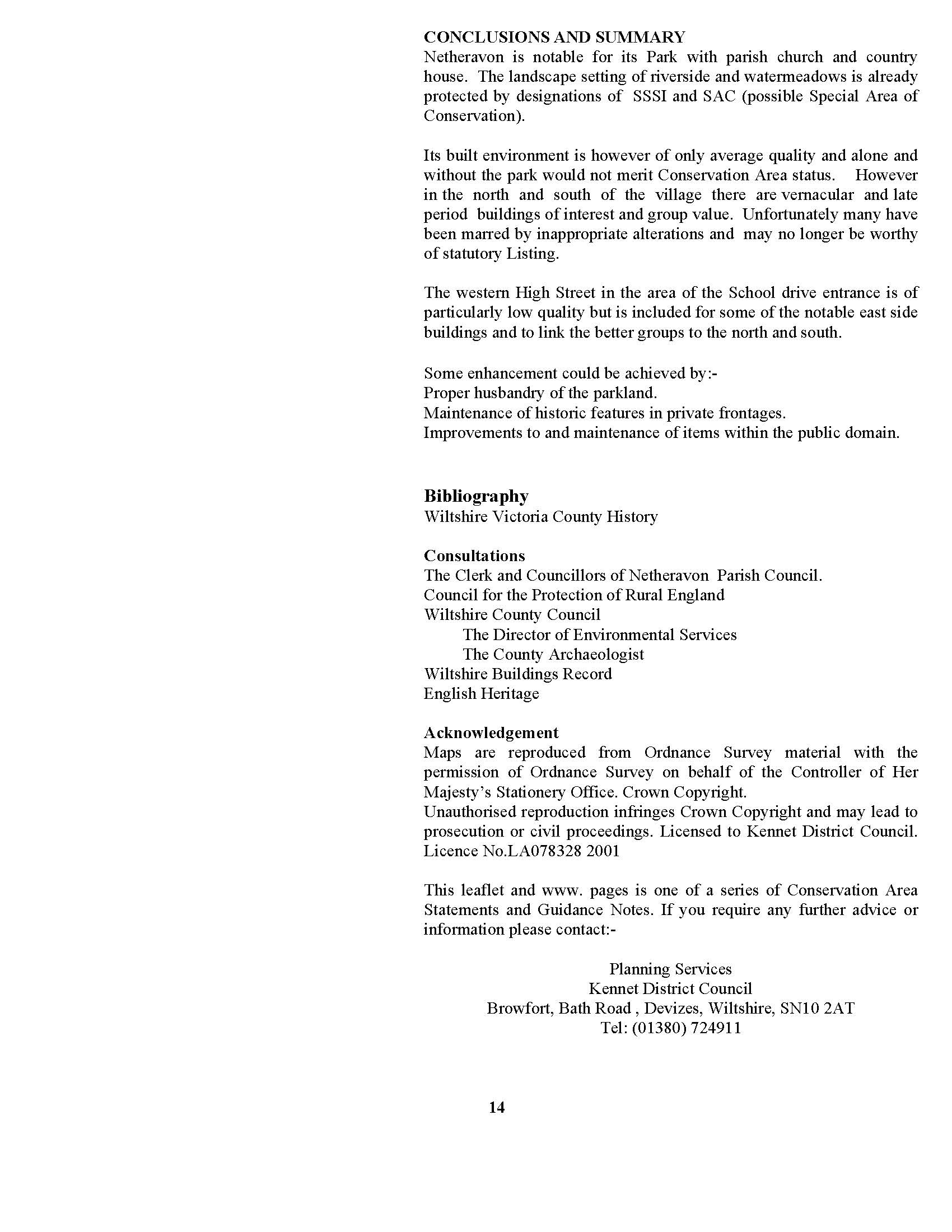 Conservation Area Statement - Netheravon Parish Council
